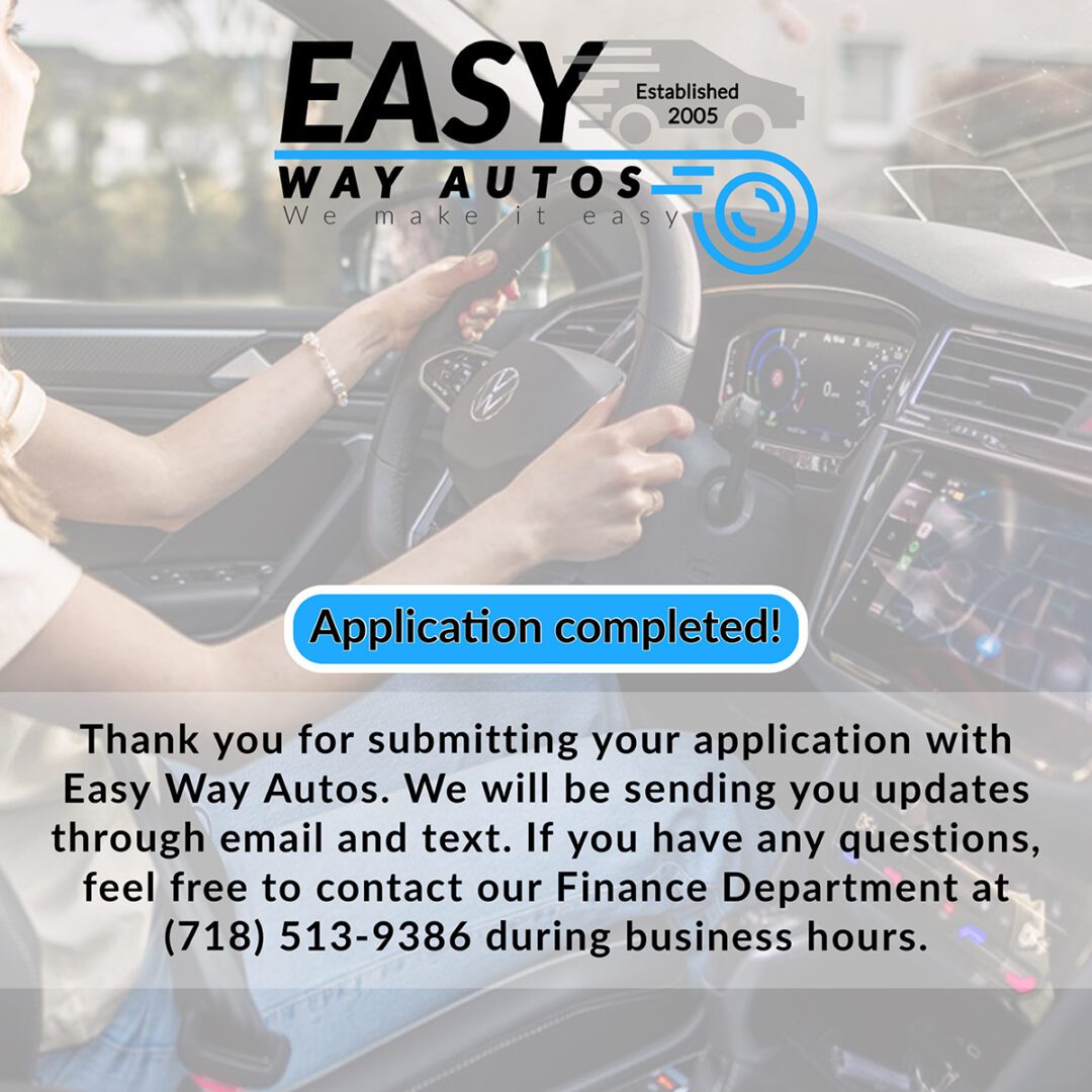 Confirmation Lease and Finance Application - Easywayautos